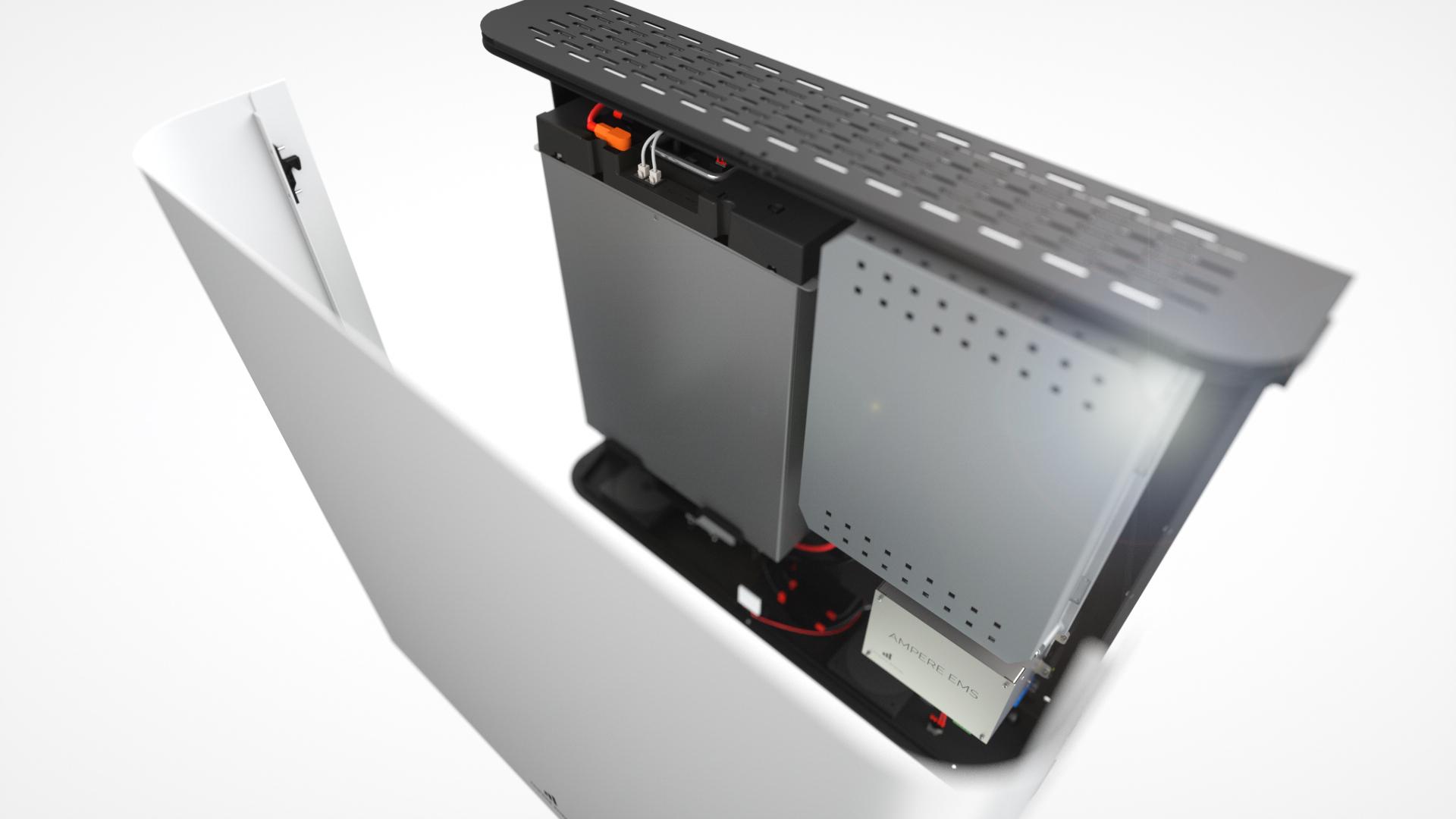 Visualización de producto 3D explosionado AMPERE ENERGY | MOZING