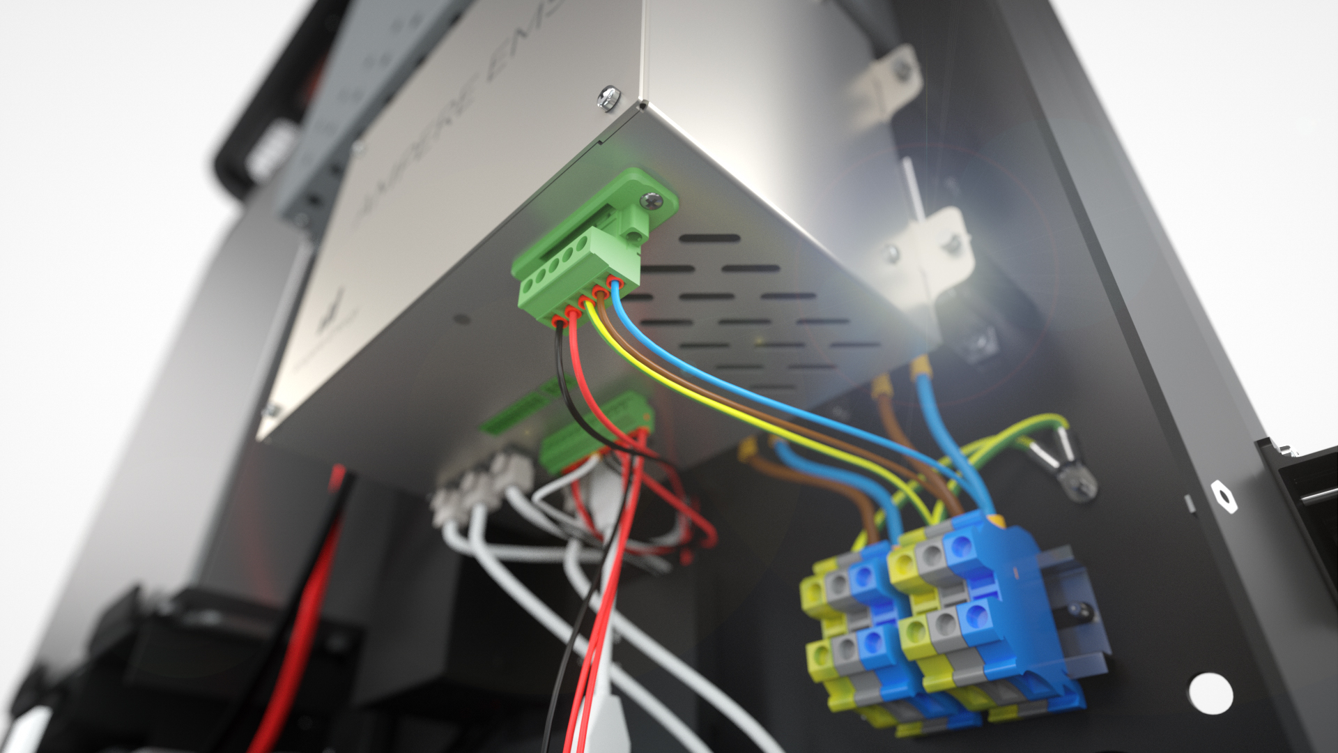 Visualización de producto 3D explosionado AMPERE ENERGY | MOZING