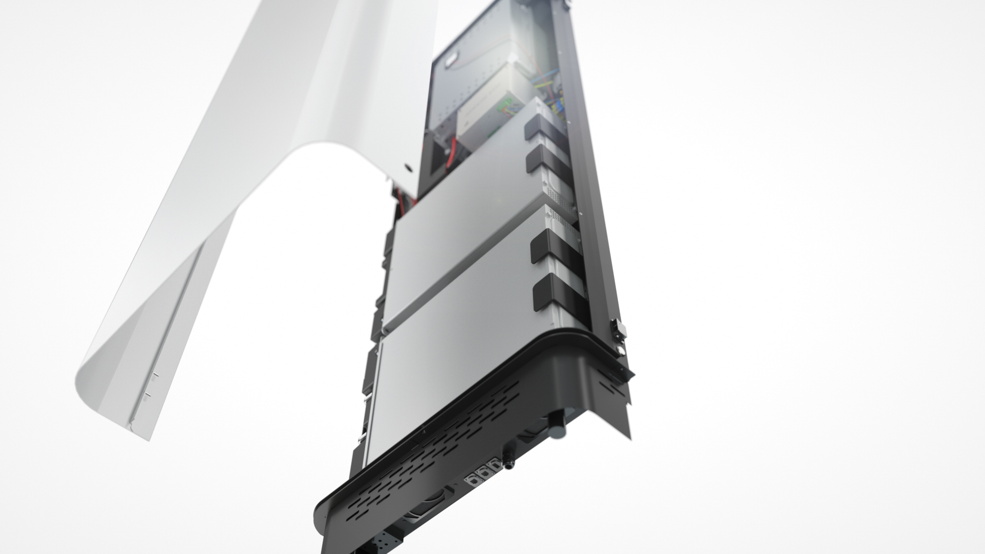 Visualización de producto 3D explosionado AMPERE ENERGY | MOZING